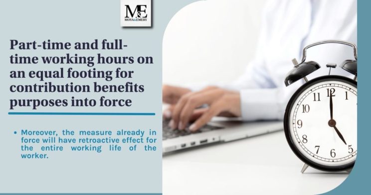 Equalisation of part-time and full-time working hours for contribution ...